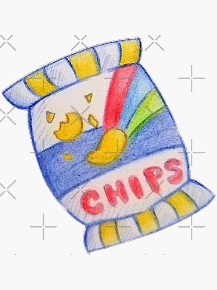 "Kawaii Rainbow potato chips" Sticker for Sale by Akali999 | Redbubble
