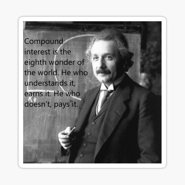 "Compound interest" Sticker for Sale by SempAugustus | Redbubble