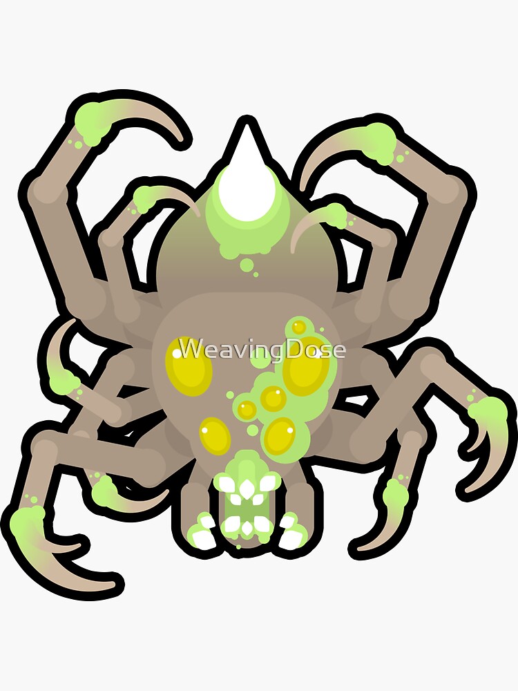 "Sick Spider " Sticker for Sale by WeavingDose | Redbubble
