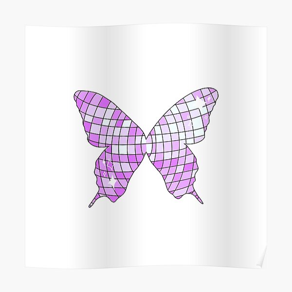 "Purple Disco Butterfly" Poster for Sale by Alexandra-dubas | Redbubble