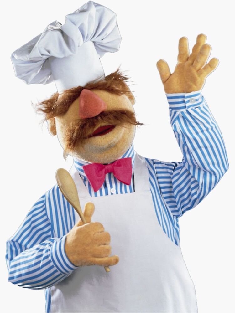 "The Swedish chef bork " Sticker for Sale by World-art-4-u | Redbubble