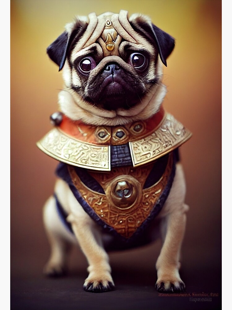 "Klingon Warrior Pug Puppy" Poster for Sale by Bitsales | Redbubble