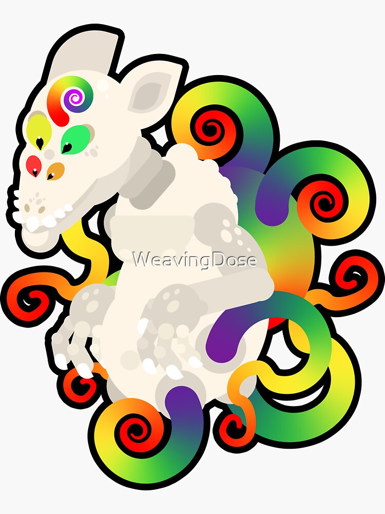 "Rainbow Caster " Sticker for Sale by WeavingDose | Redbubble