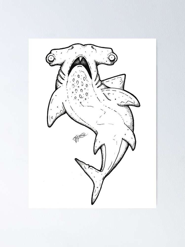 "Derpy Hammerhead Shark" Poster for Sale by Neuraljac | Redbubble