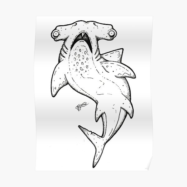 "Derpy Hammerhead Shark" Poster for Sale by Neuraljac | Redbubble