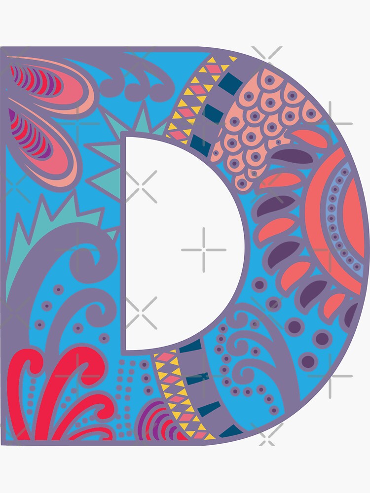 "D Monogram " Sticker for Sale by HarrisonDesign | Redbubble