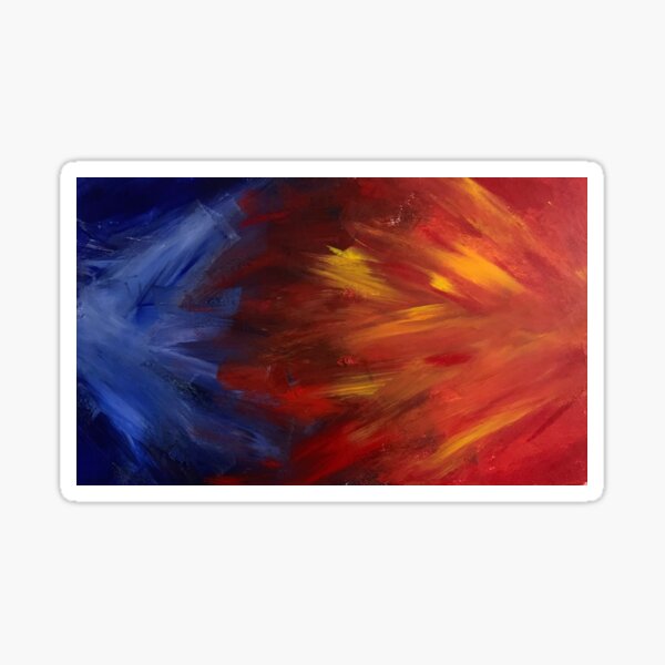 "Fire and Ice" Sticker for Sale by Just-ordinary | Redbubble