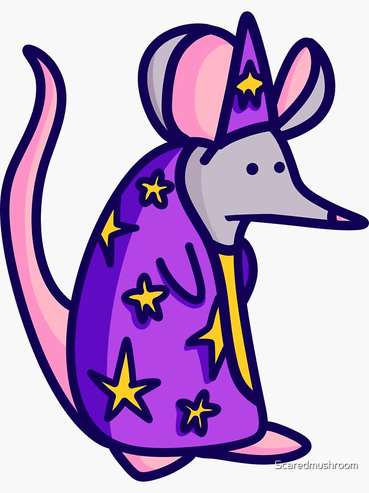 "Rat Wizard" Sticker for Sale by Scaredmushroom | Redbubble