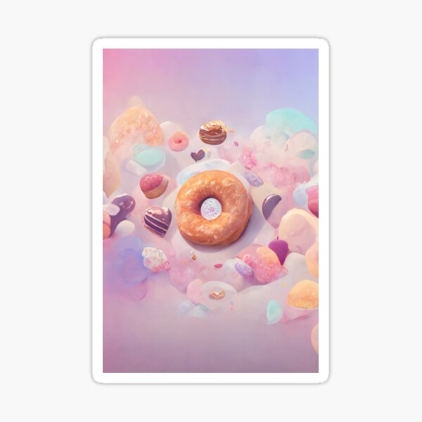 "dozydonut donut heaven" Sticker for Sale by dozydonut | Redbubble