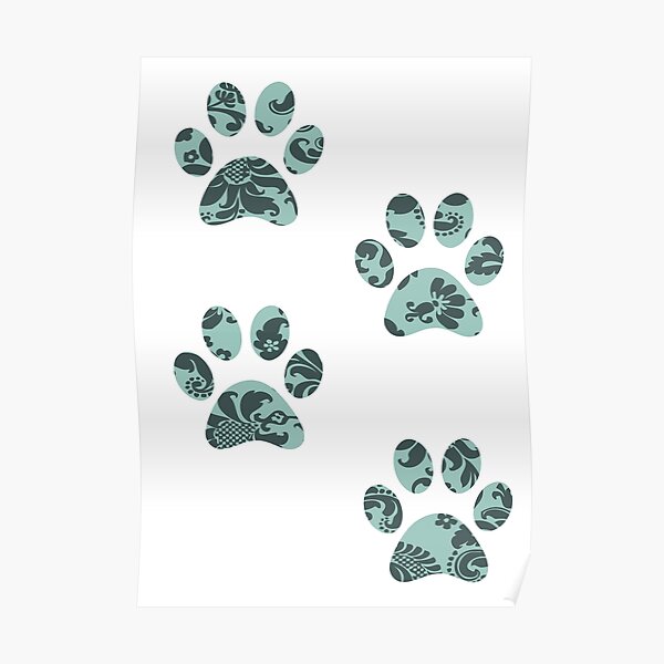 "Paw prints" Poster for Sale by Benb2567 | Redbubble