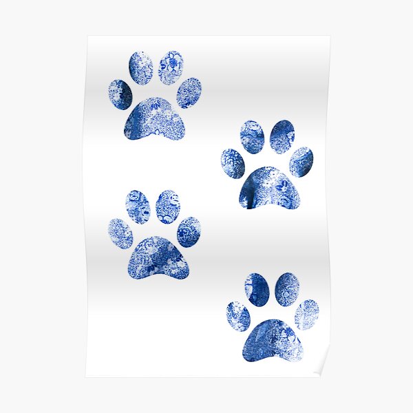 "Paw prints" Poster for Sale by Benb2567 | Redbubble