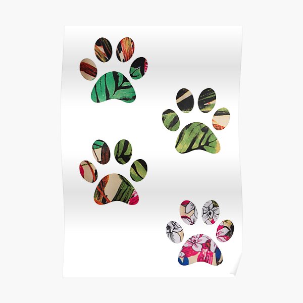 "Paw prints" Poster for Sale by Benb2567 | Redbubble