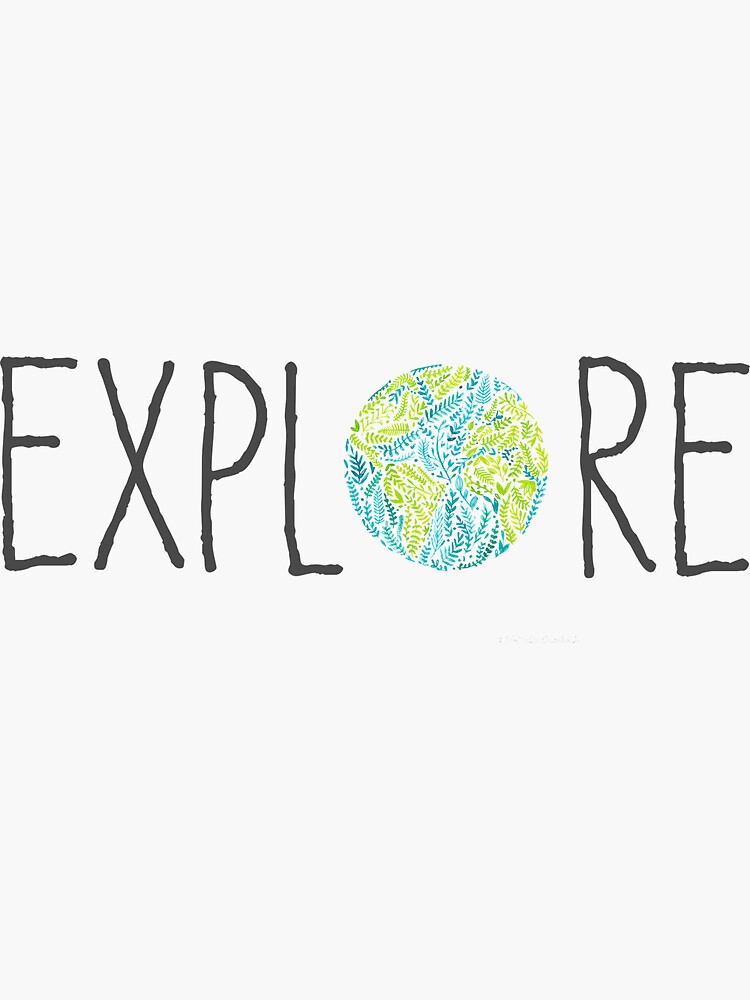 "Explore with World" Sticker for Sale by emilymcgrane | Redbubble