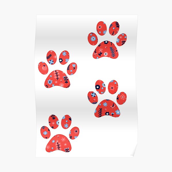 "Paw prints" Poster for Sale by Benb2567 | Redbubble