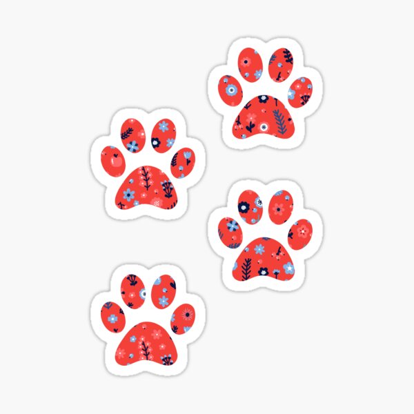 "Paw prints" Sticker for Sale by Benb2567 | Redbubble