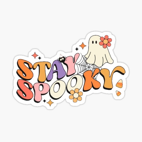 "halloween stay spooky ghost" Sticker for Sale by PrythiansCourt ...