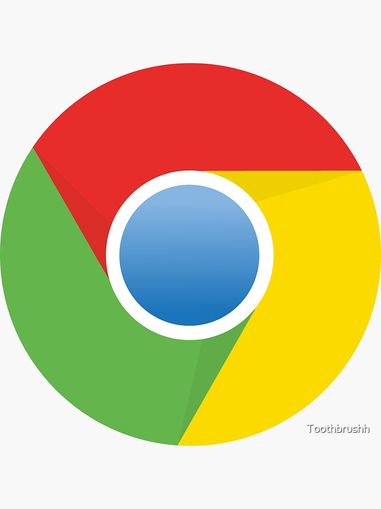 "Chrome Logo" Sticker for Sale by Toothbrushh | Redbubble