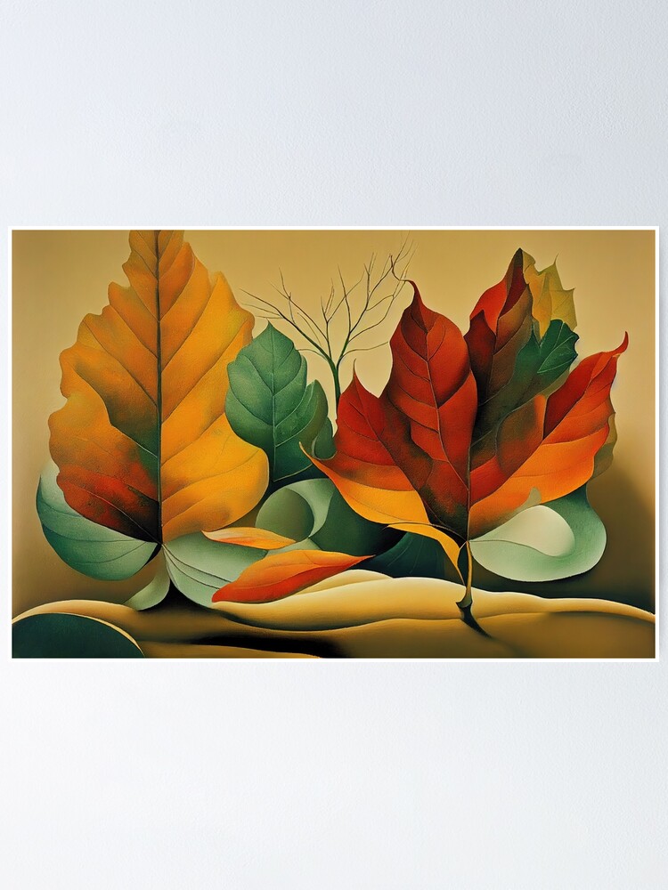 "Autumn Leaves Abstract Painting" Poster for Sale by wocado | Redbubble