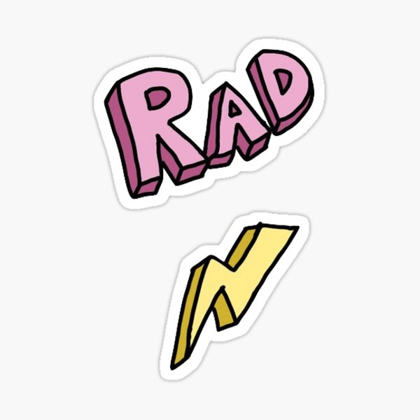 "Rad " Sticker for Sale by Jonrindt | Redbubble