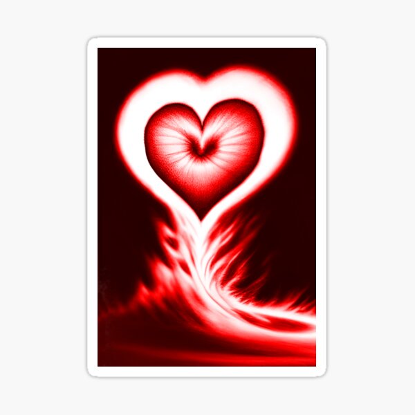 "Heart Flash" Sticker for Sale by TiltedCode | Redbubble