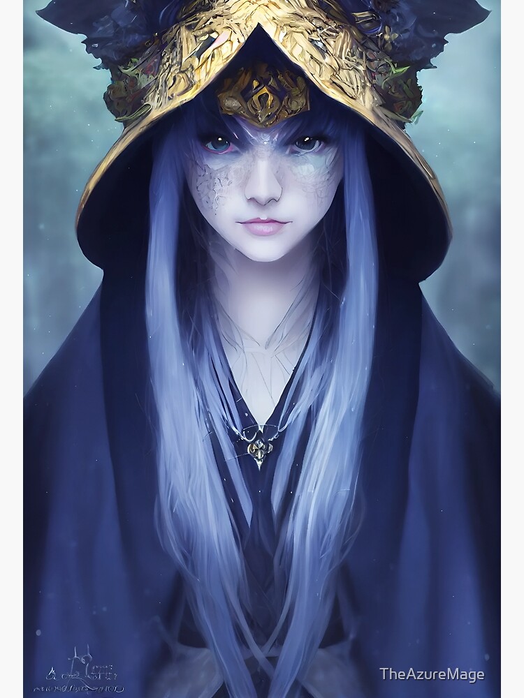 "Azure Demon Druid" Poster for Sale by TheAzureMage | Redbubble