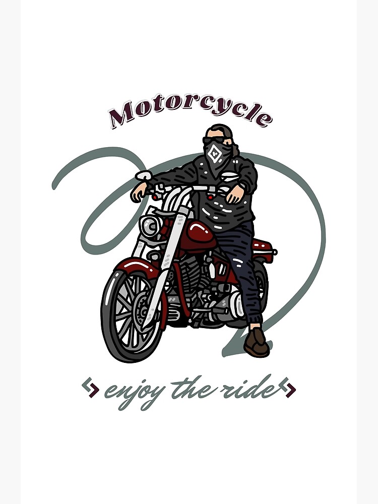 " Enjoy riding a vintage motorcycle" Poster for Sale by NYStudio ...