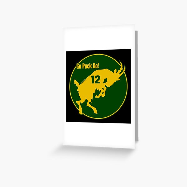 "Aaron Rodgers Goat Go Pack Go (transparent)" Greeting Card for Sale by ...