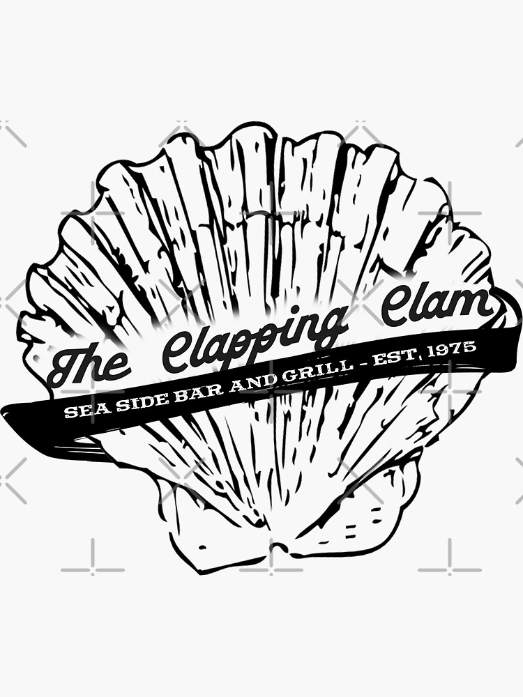 "The Clapping Clam" Sticker for Sale by nathancowle | Redbubble