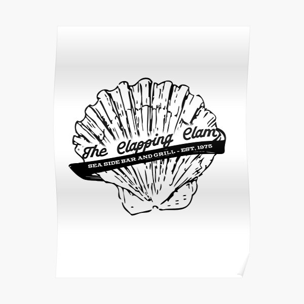 "The Clapping Clam" Poster by nathancowle | Redbubble