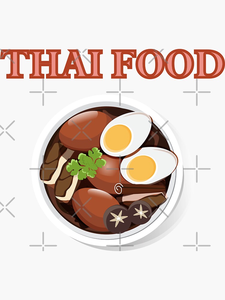 "Thai Food" Sticker for Sale by Pla-Muk | Redbubble