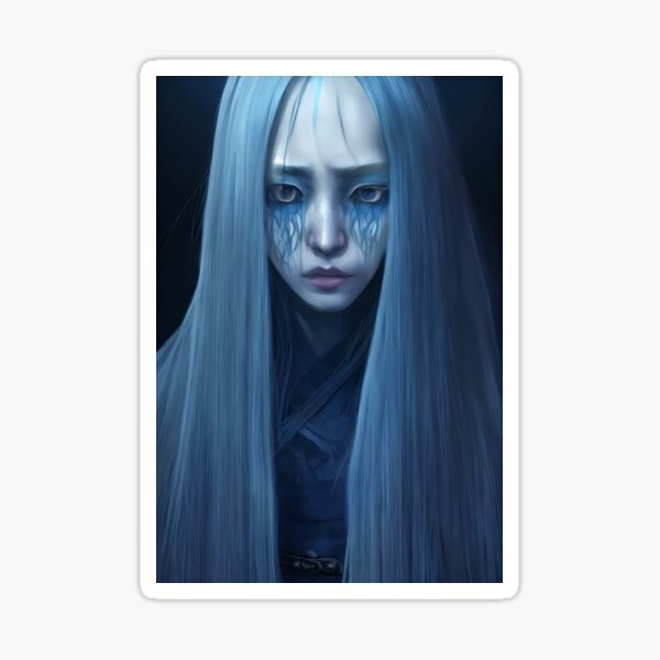 "Undead Grudge Girl" Sticker for Sale by TheAzureMage | Redbubble