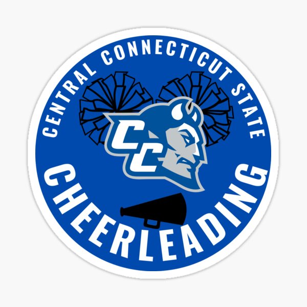 "CCSU CHEER STICKER " Sticker for Sale by mackbeebe | Redbubble
