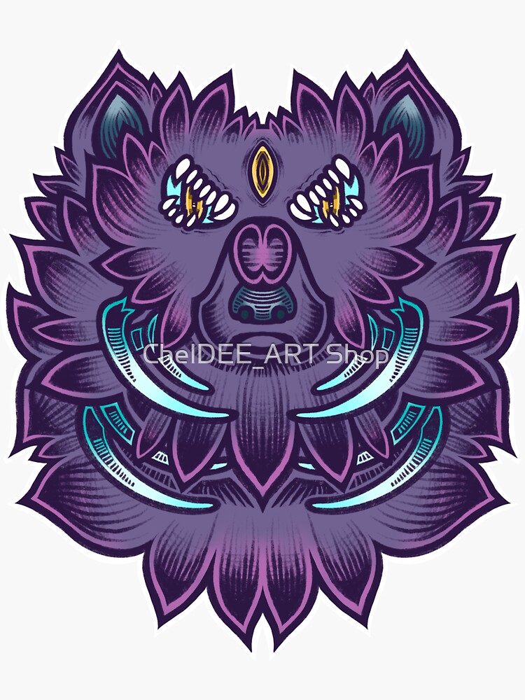 "Demon DOG" Sticker for Sale by ChelseaDEE | Redbubble