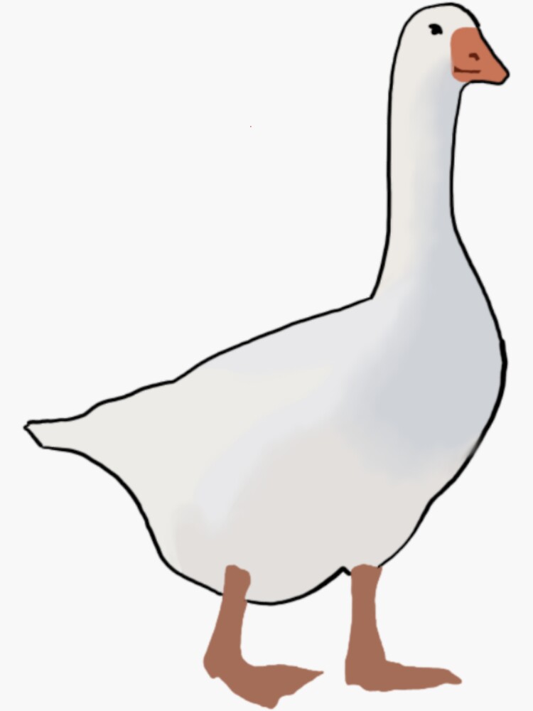 "Simple goose / Silly goose / Bird " Sticker for Sale by roleydesigns ...
