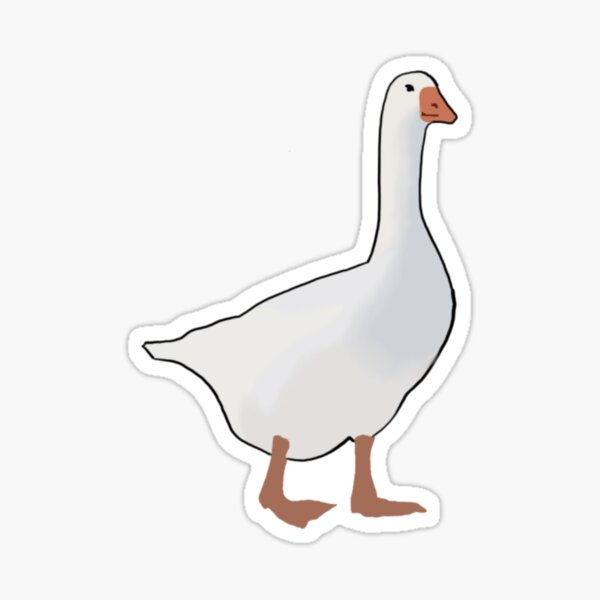 "Simple goose / Silly goose / Bird " Sticker for Sale by roleydesigns ...