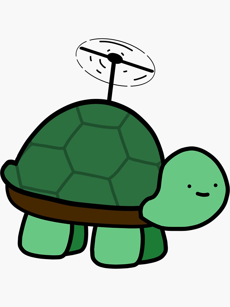 "Propeller Turtle" Sticker for Sale by CinnamonSlice | Redbubble