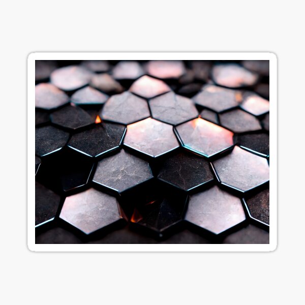 "3D Shiny Hexagonal Tiles" Sticker for Sale by DesignAtYO | Redbubble