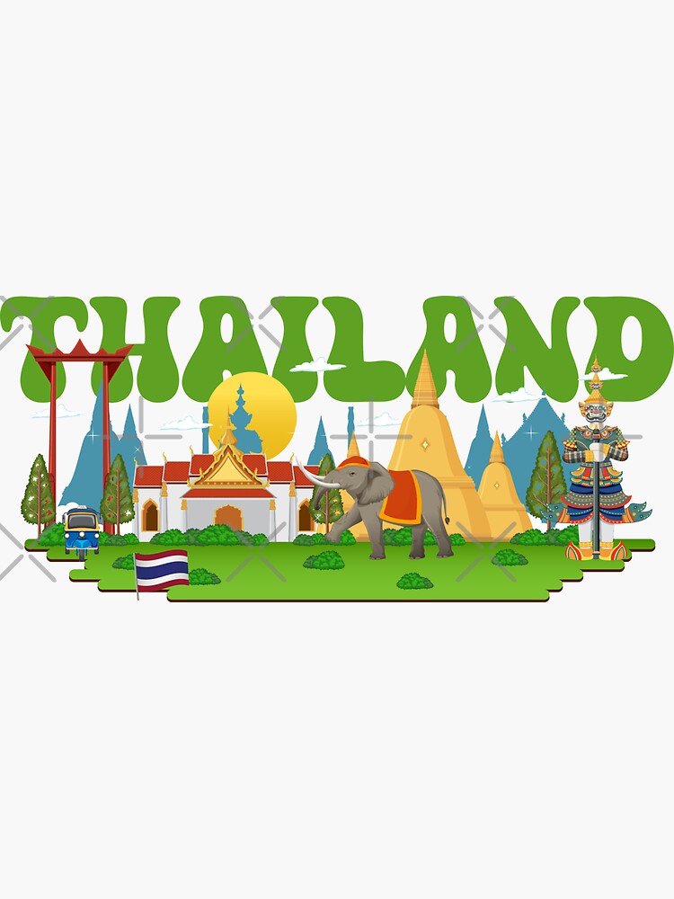 "Thailand in green concept" Sticker for Sale by Emotionville | Redbubble