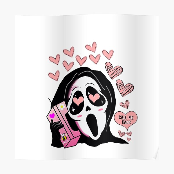 "Scream ghostface aesthetic cute kawaii Halloween pumpkin design ...