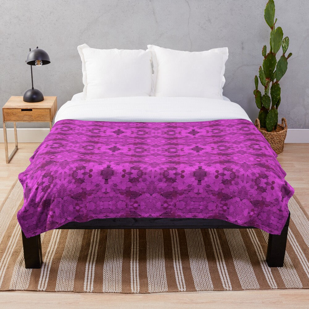 "Fuschia Sequin Pattern" Throw Blanket for Sale by JaneIzzyPhoto ...