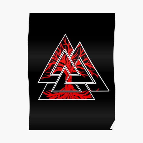 "tree of life on valknut" Poster for Sale by laforjadehel | Redbubble