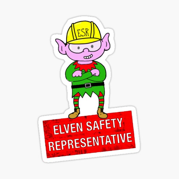 "The Elven Safety Representative" Sticker for Sale by yinyangman ...