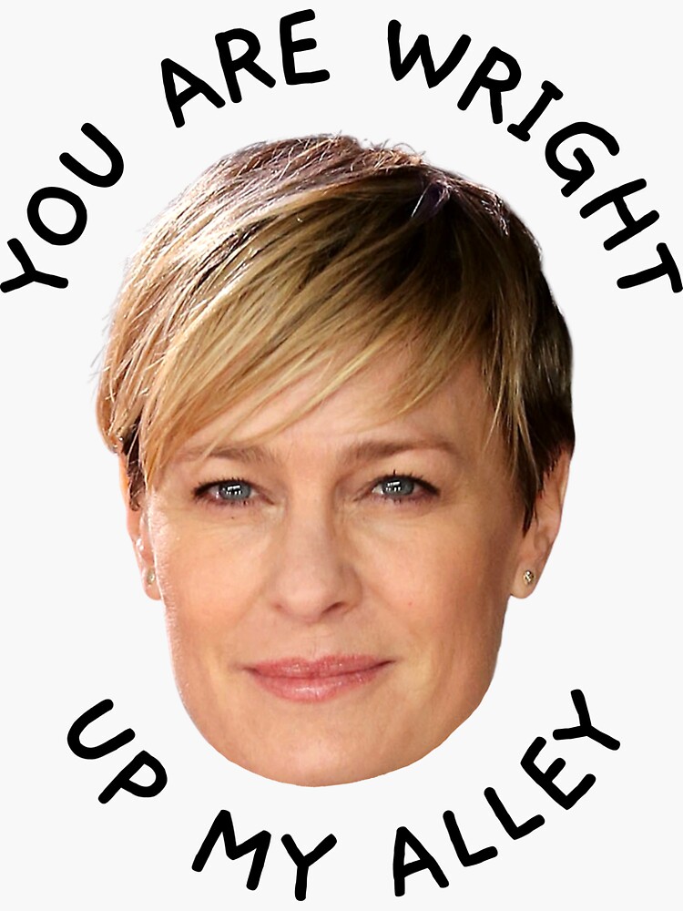 "You Are Wright Up My Alley" Sticker for Sale by celebpuns | Redbubble