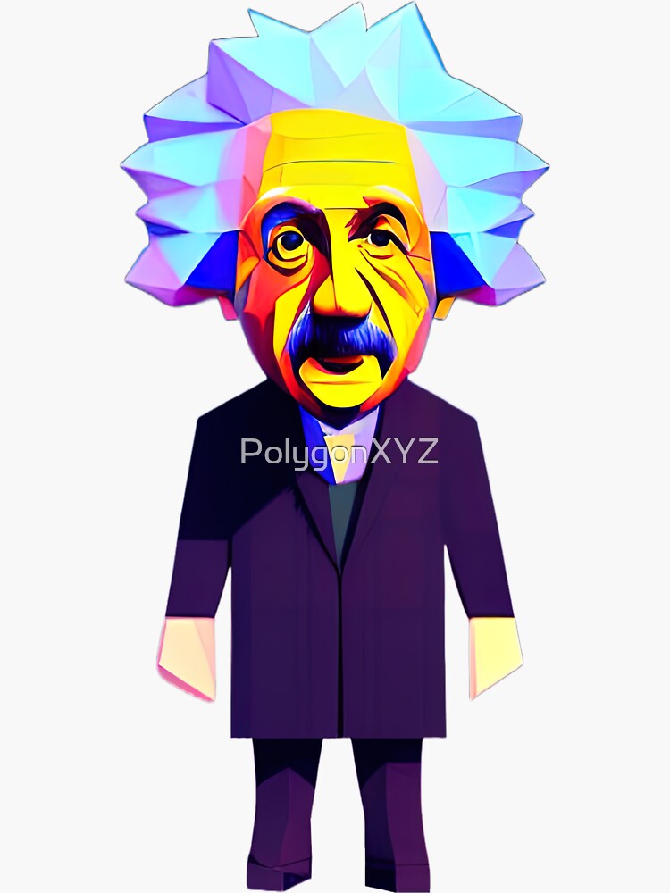 "Albert Einstein in Purple Suit" Sticker for Sale by PolygonXYZ | Redbubble