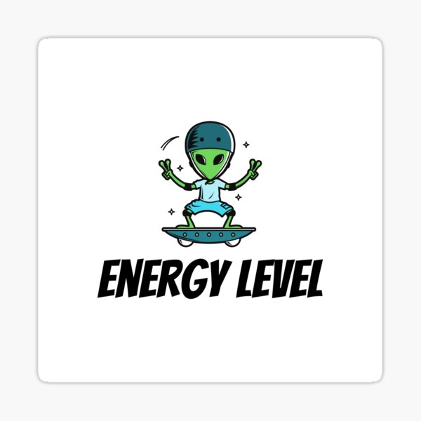 "Energy level" Sticker for Sale by Lazer-Designs | Redbubble