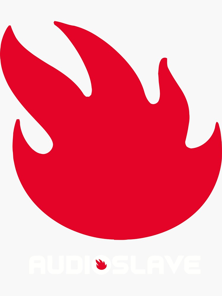 "white audioslave flame logo" Sticker for Sale by jupiteranzy | Redbubble