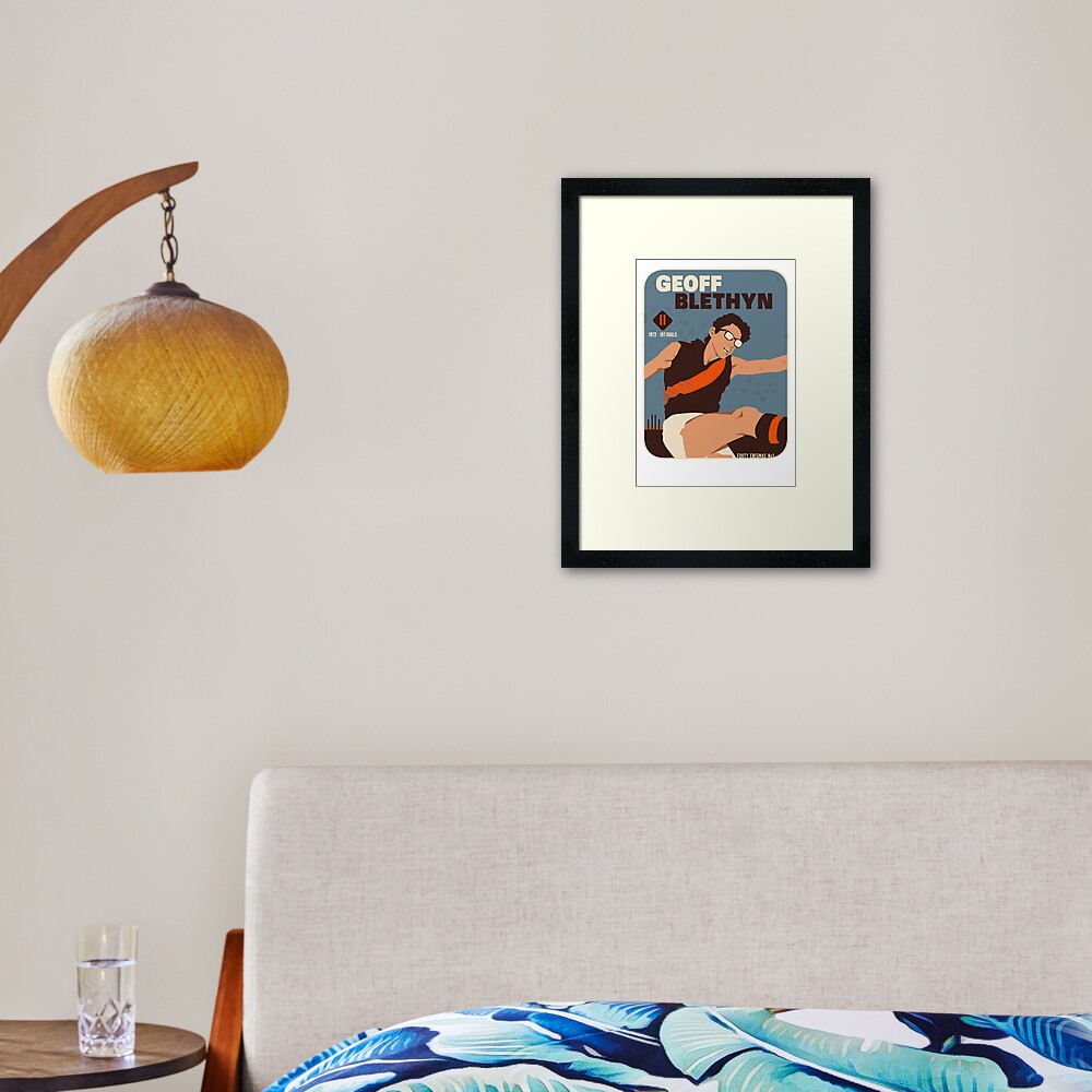 "Geoff Blethyn, Essendon" Framed Art Print for Sale by 4boat | Redbubble