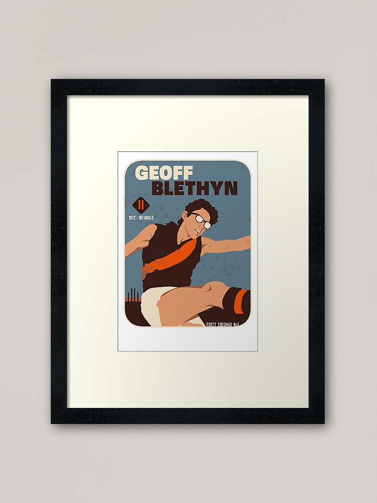 "Geoff Blethyn, Essendon" Framed Art Print for Sale by 4boat | Redbubble