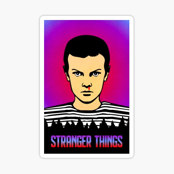 "Stranger Things - Eleven" Sticker for Sale by ArtFactoryAI | Redbubble
