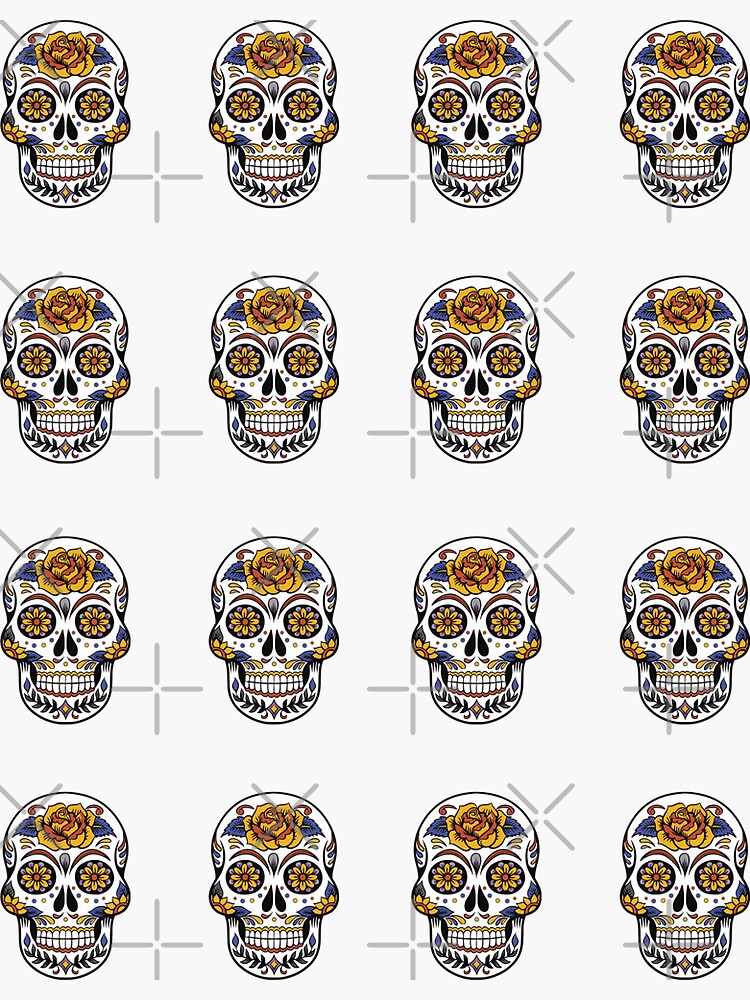 "Multiple Santa Muerte Calavera Stickers" Sticker for Sale by ...